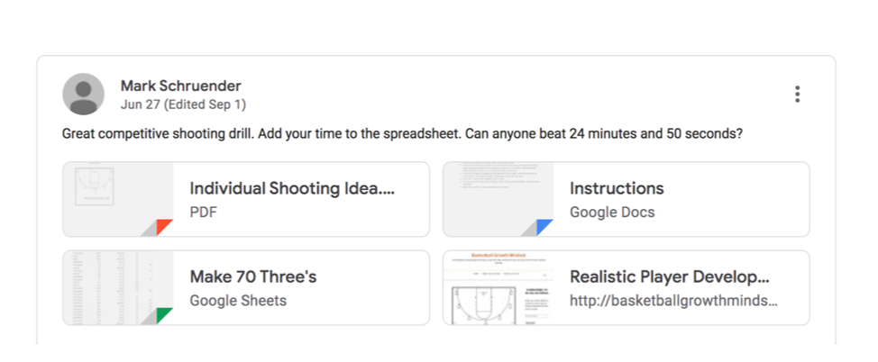 Incorporating Google Classroom with High School Basketball - Basketball ...